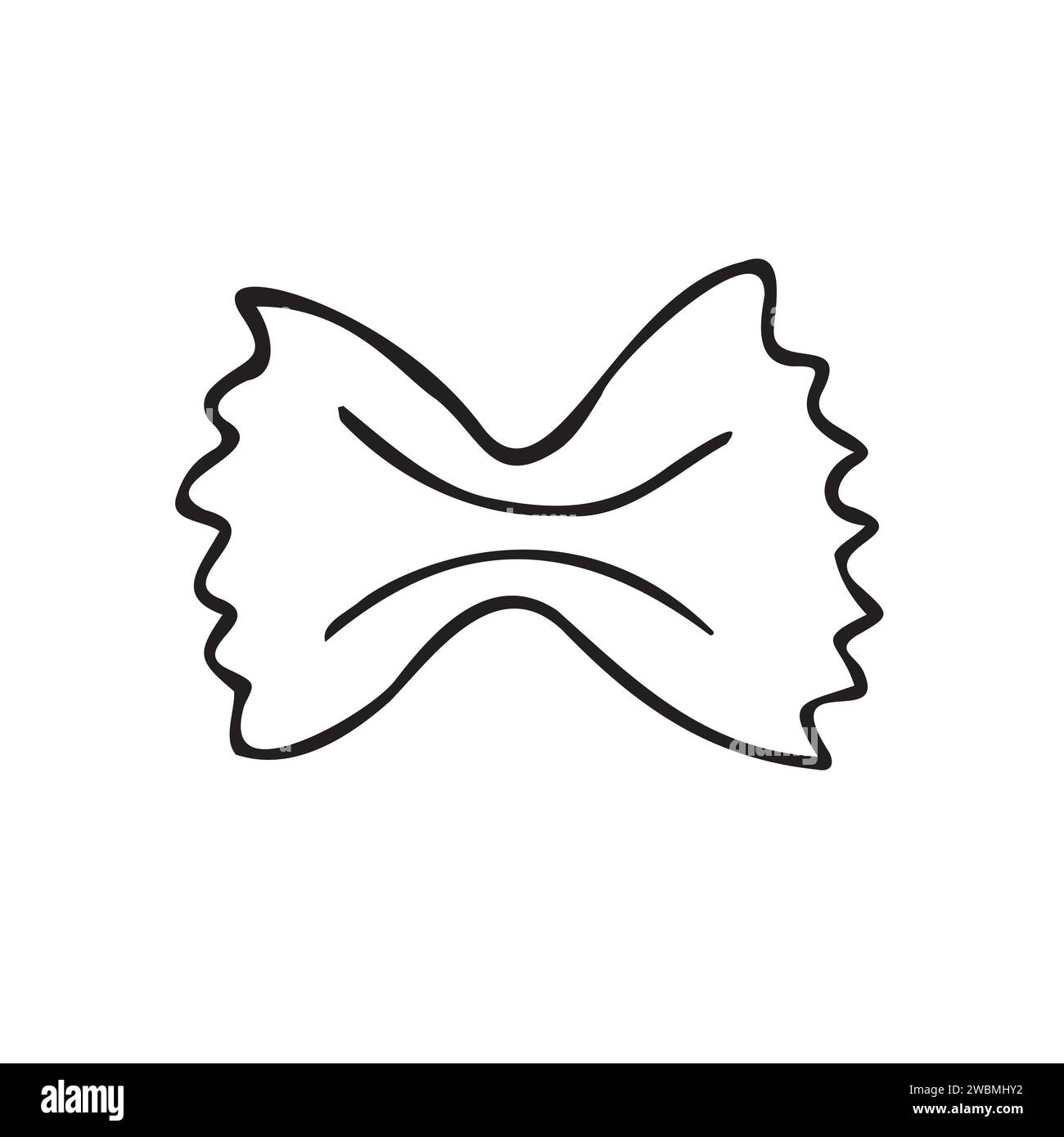 Vector hand drawn doodle sketch pasta isolated on white background ...