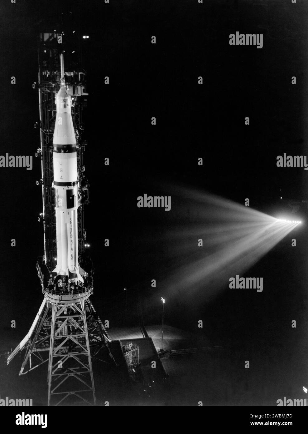 KENNEDY SPACE CENTER, FLA. -- As seen from the Mobile Service Structure ...