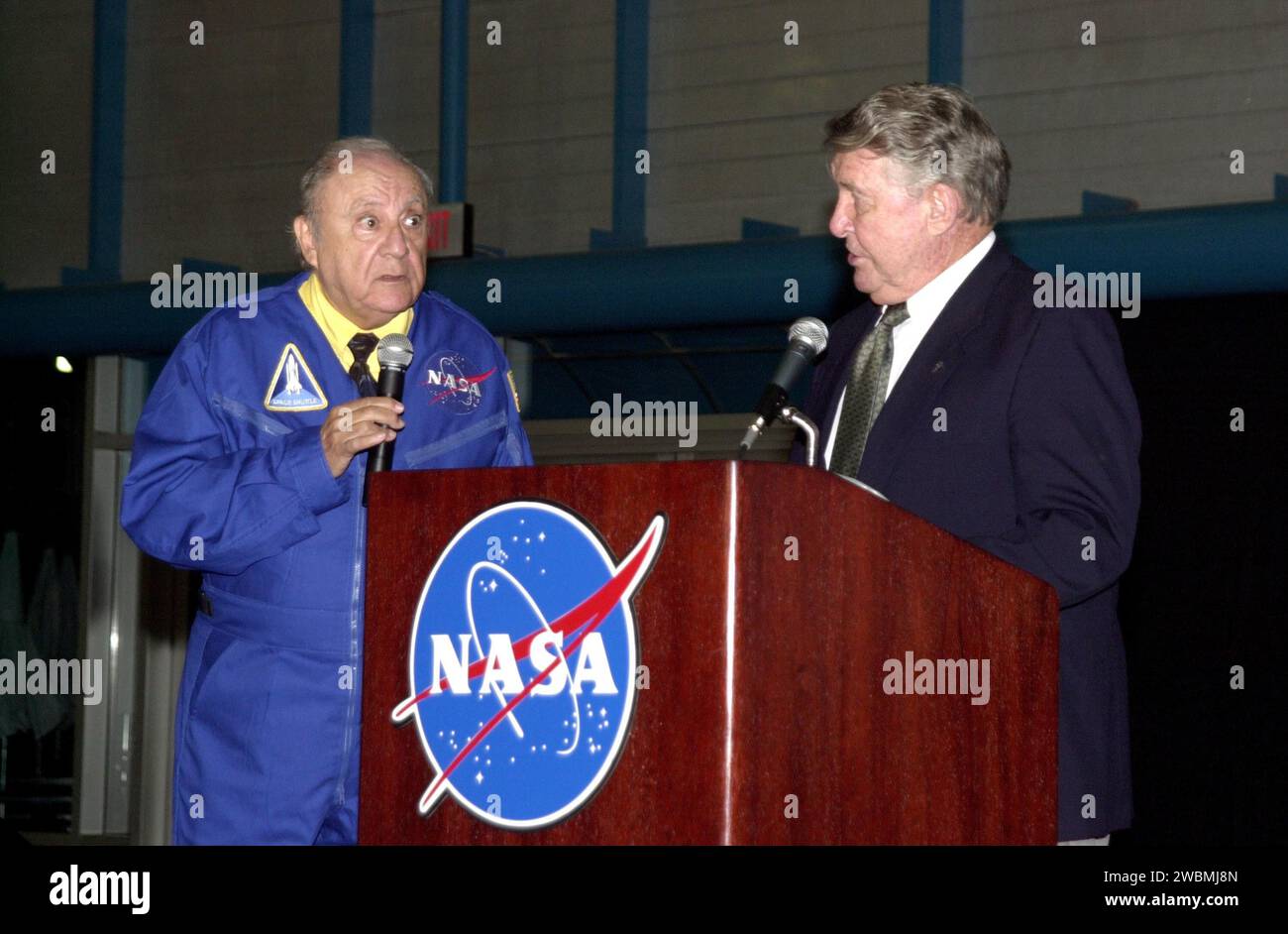 Comedian Bill Dana recreates his persona 'astronaut Jose Jimenez' while ...