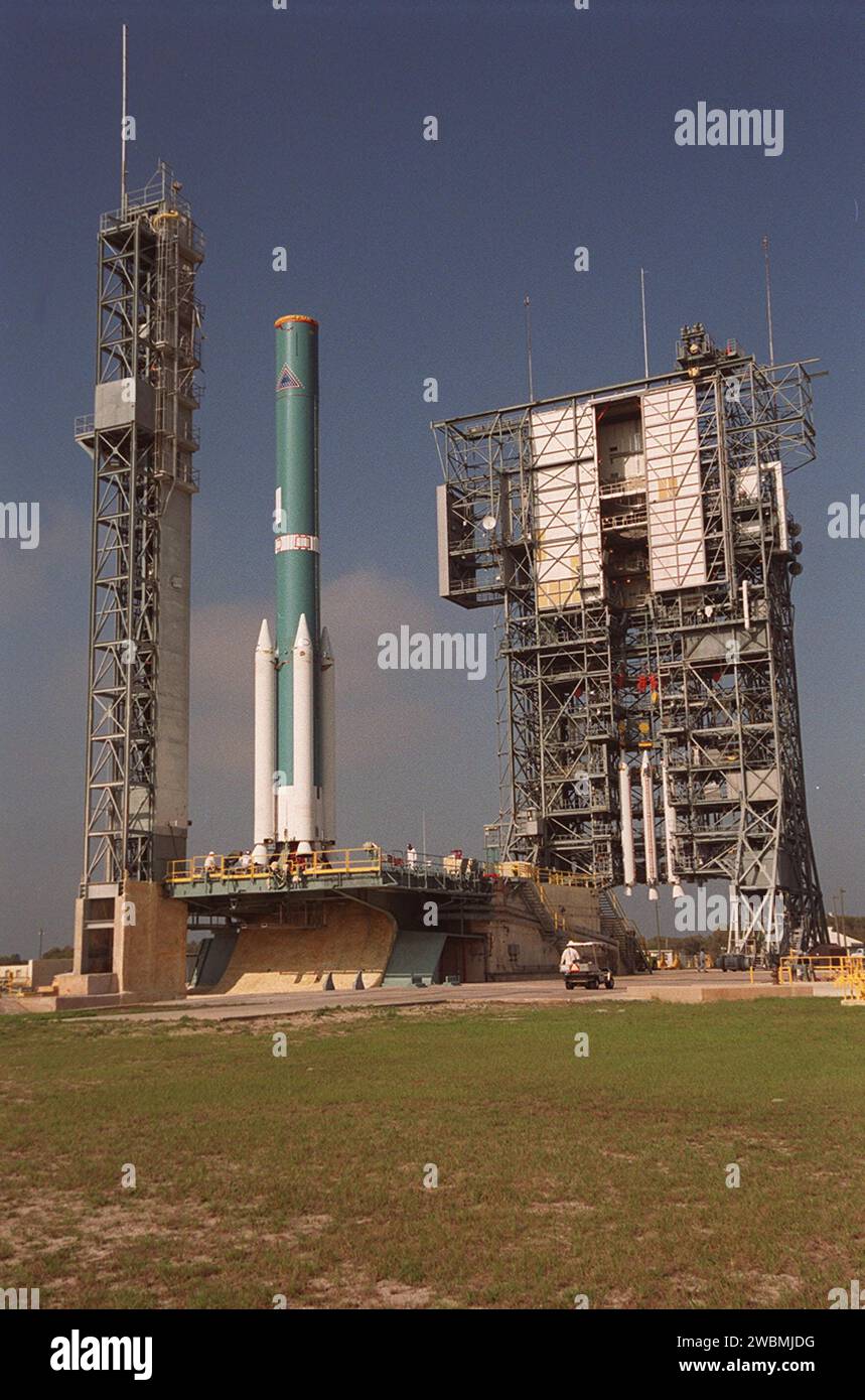 On Launch Pad 17-A, Cape Canaveral Air Force Station, a Delta 7925 ...