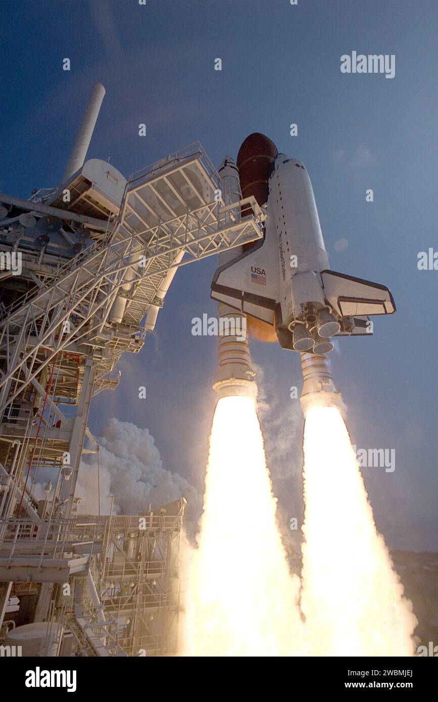 KENNEDY SPACE CENTER, FLA. -- The Space Shuttle Atlantis breaks free of ...
