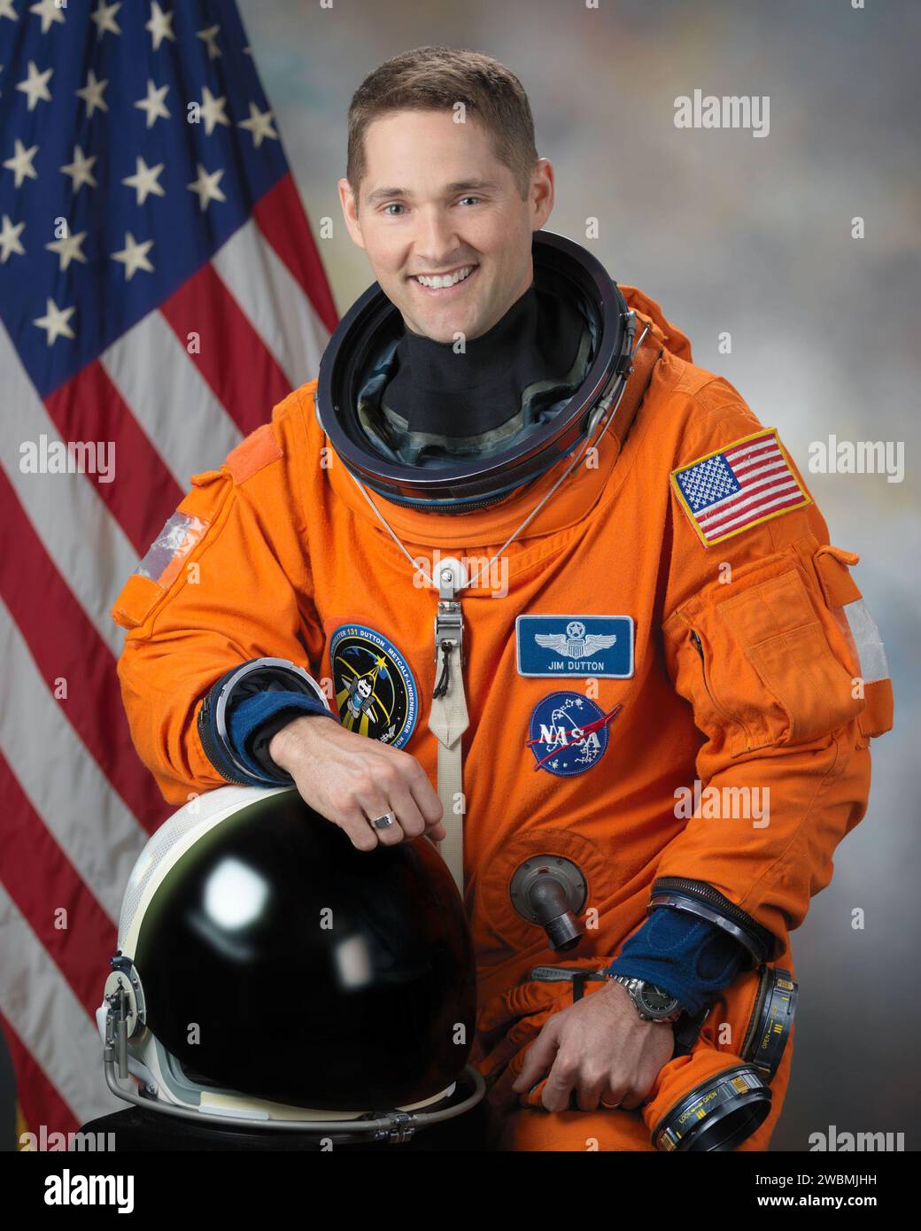 NASA astronaut James P. Dutton Jr. is pictured at Johnson Space Center ...