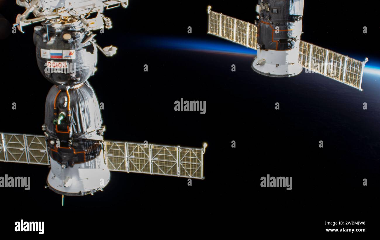 iss064e005206 (Nov. 20, 2020) --- A pair of docked Russian spaceships ...