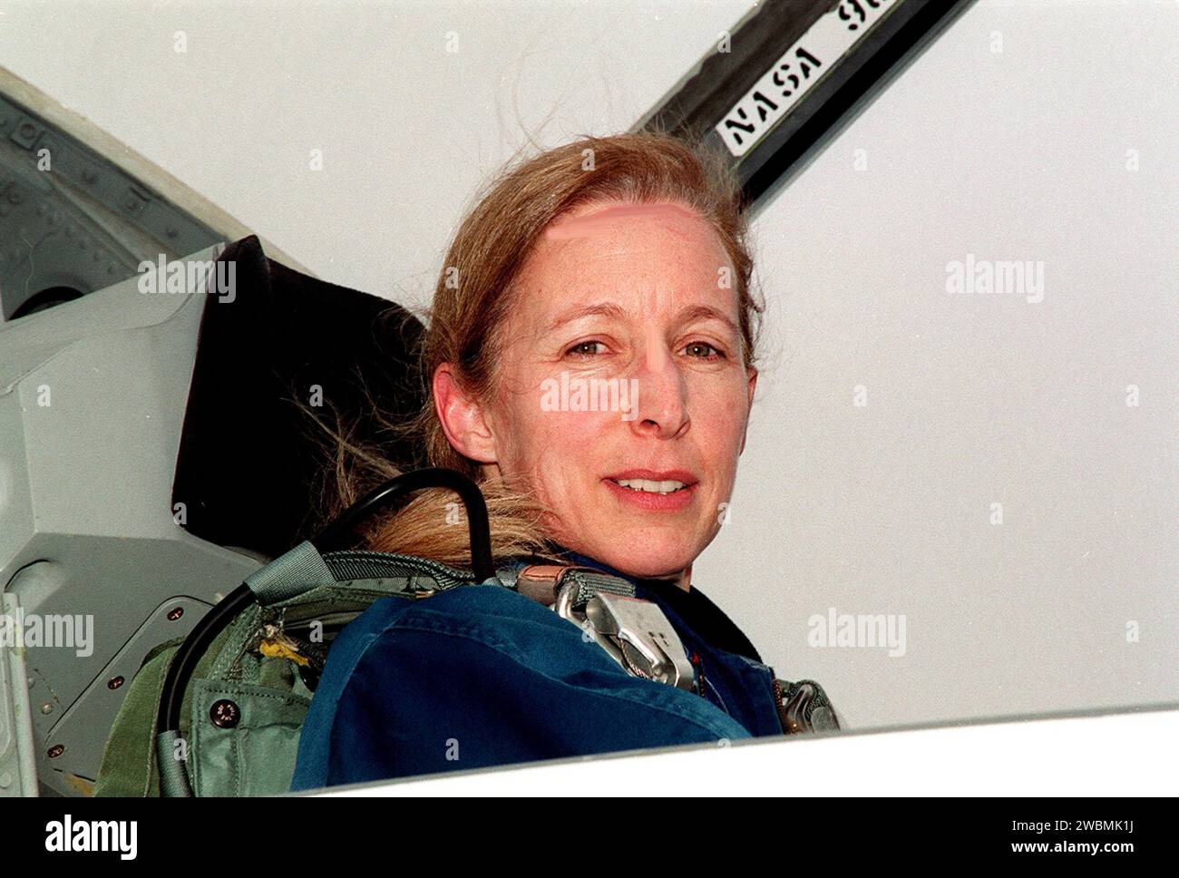 STS-98 Mission Specialist Marsha Ivins arrives at the Shuttle Landing ...