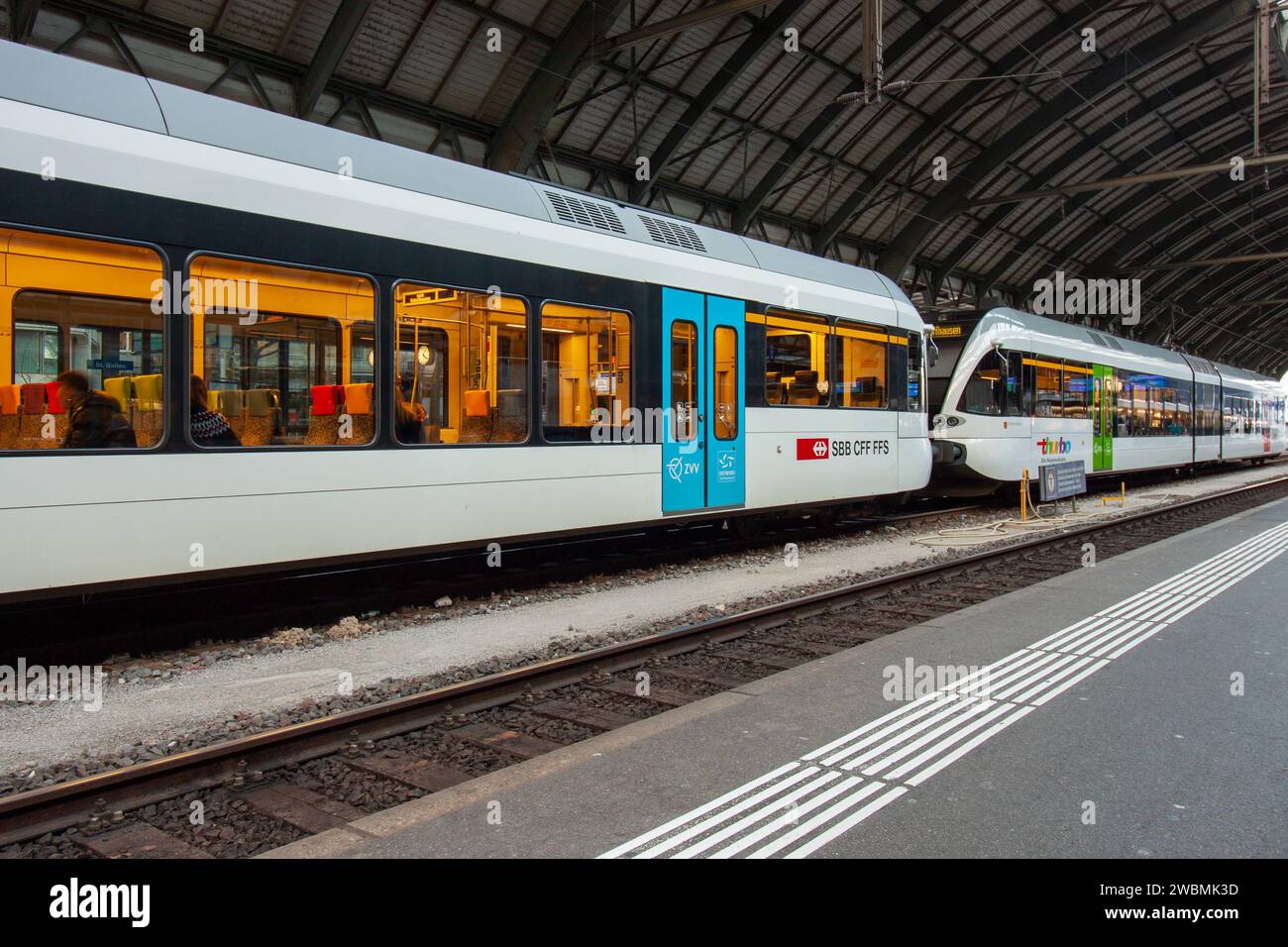 ST. GALLEN, SWITZERLAND - JANUARY 3, 2024: Swiss Federal Railways SBB ...