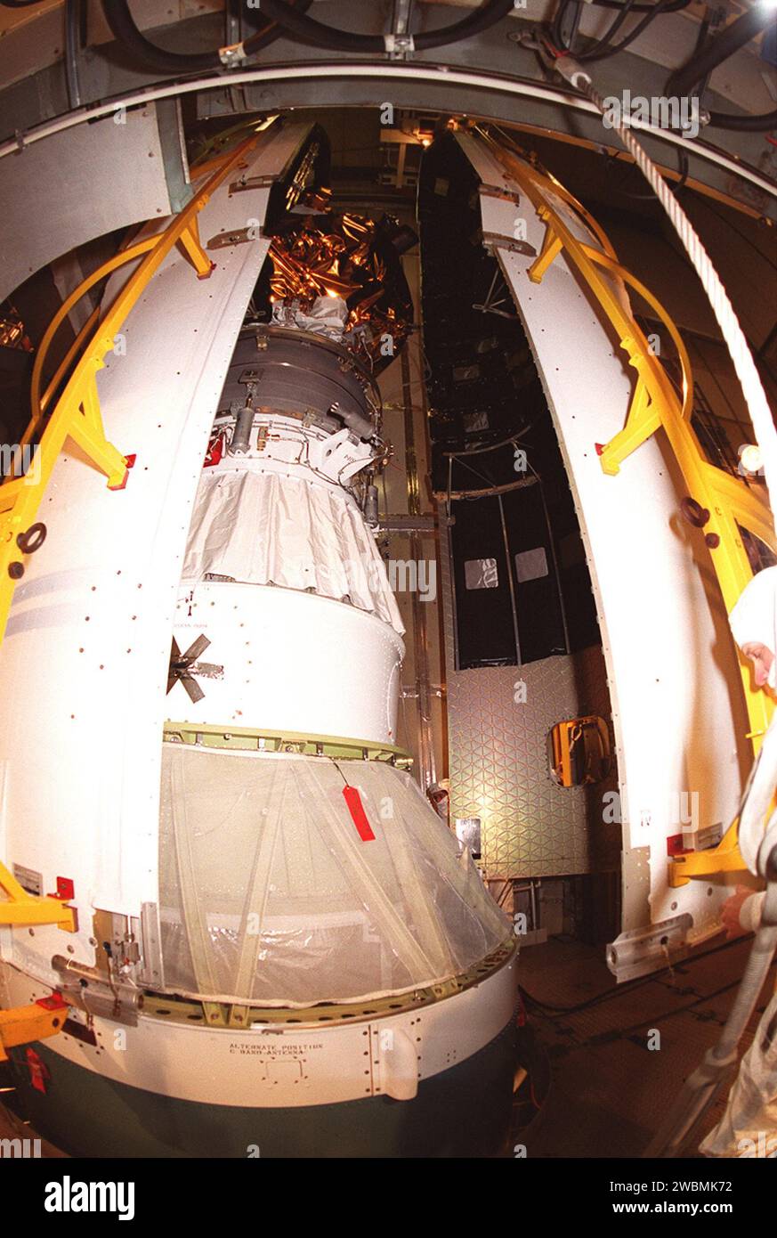 At Launch Complex 17-A, Cape Canaveral Air Force Station, the two parts ...