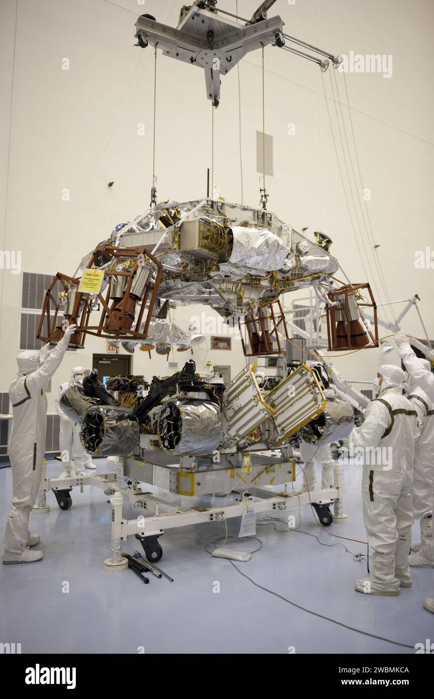 Technicians at NASA Kennedy Space Center’s Payload Hazardous Servicing ...