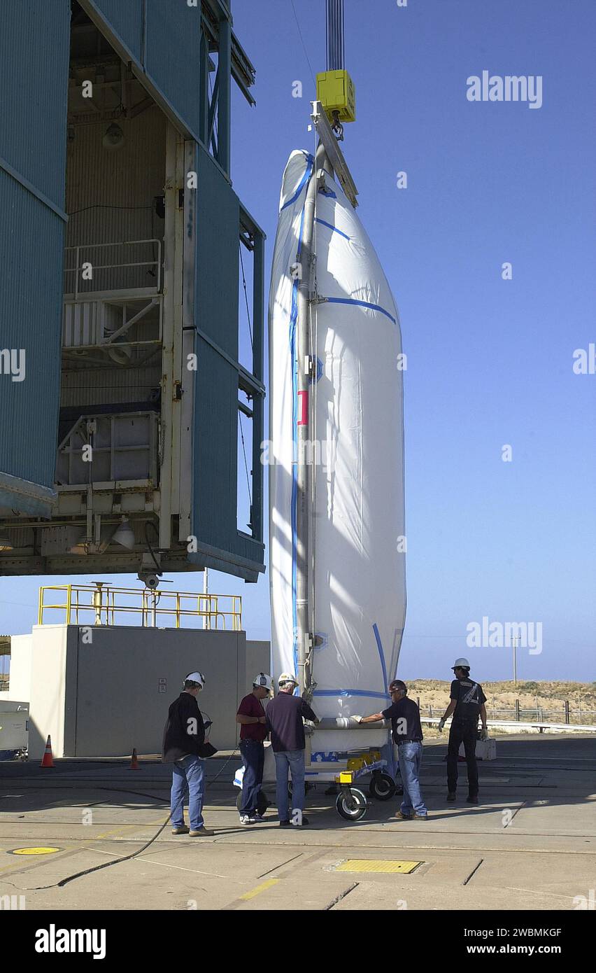 VANDENBERG AIR FORCE BASE, CALIF. - At NASA Space Launch Complex 2 on Vandenberg Air Force Base ...