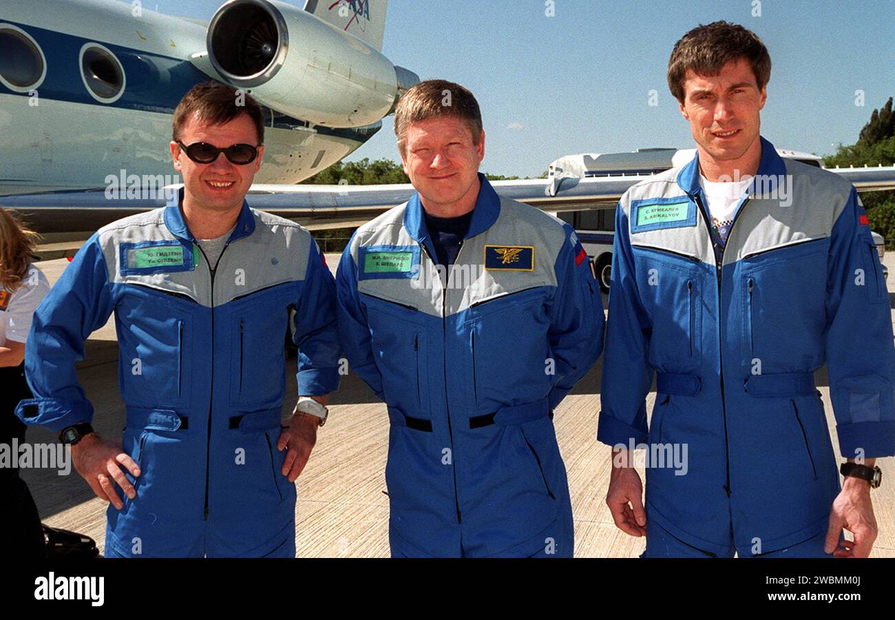 The International Space Station’s Expedition One crew members prepare ...