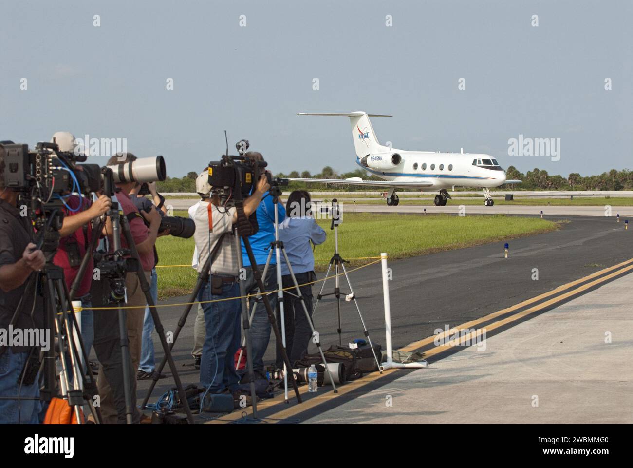CAPE CANAVERAL, Fla. -- Media photographed the STS-134 crew as it ...