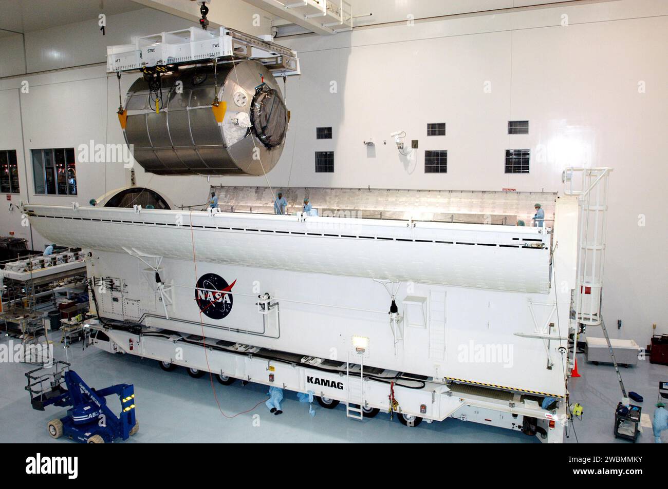 The Multi-Purpose Logistics Module Raffaello was lowered into the ...