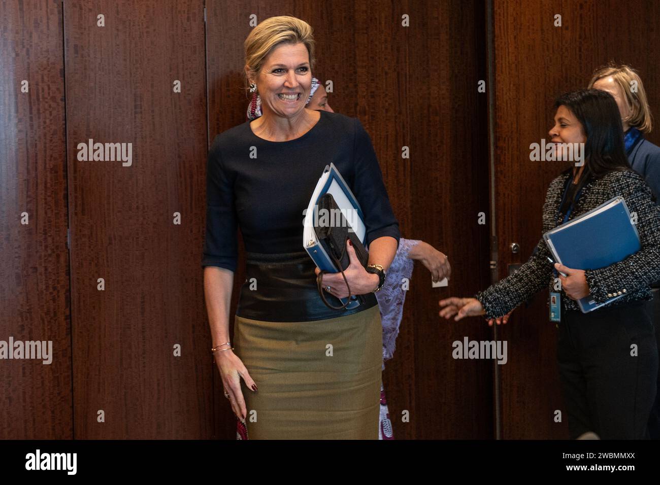 Her Majesty Queen Maxima of the Netherlands arrives for the meeting ...