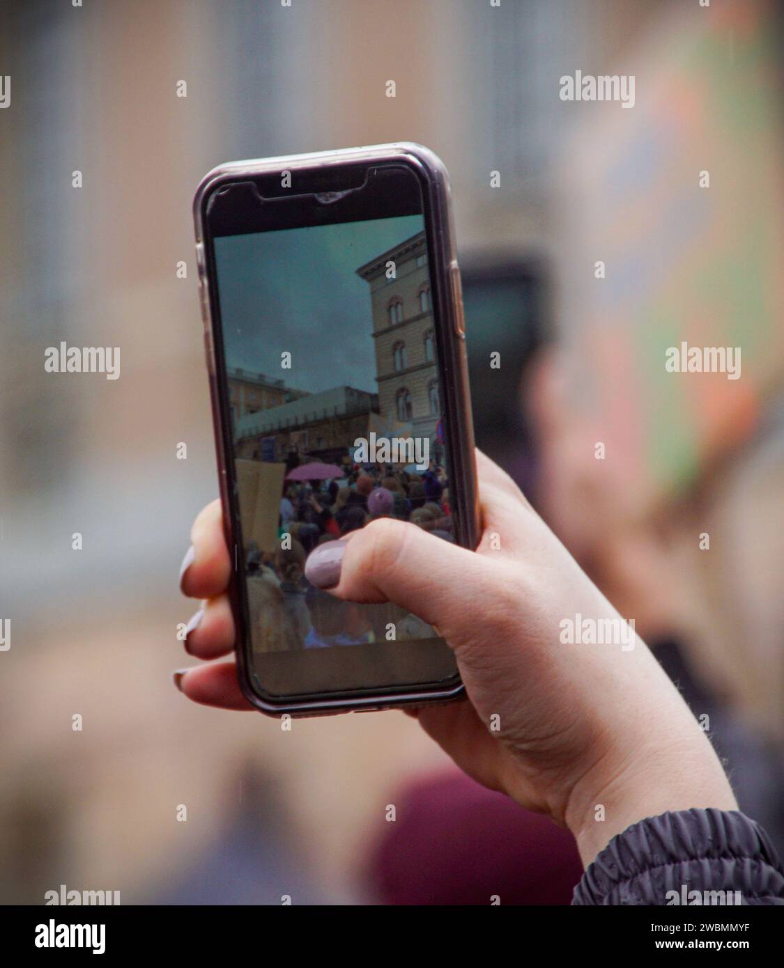 Cropped hand photographing mobile hi-res stock photography and images ...