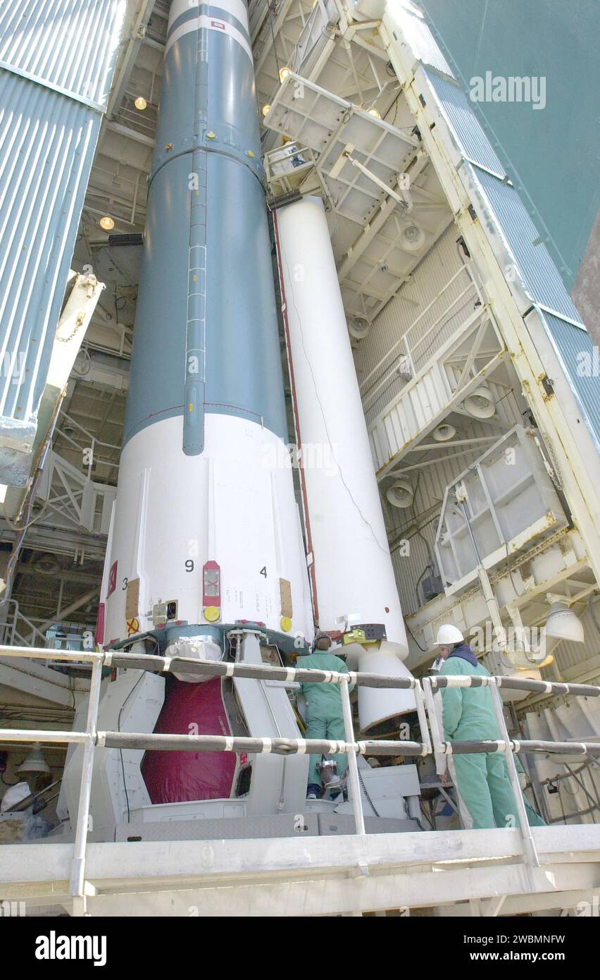 VANDENBERG AIR FORCE BASE, CALIF. - At NASA Space Launch Complex 2 on Vandenberg Air Force Base ...