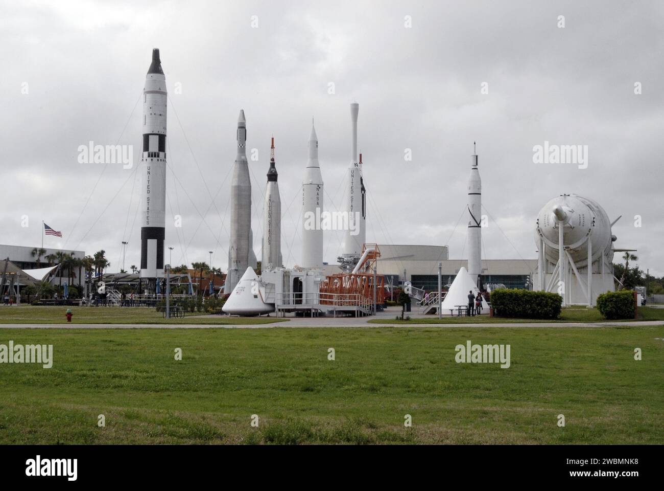 CAPE CANAVERAL, Fla. – The Rocket Garden at the Kennedy Space Center Visitor Complex in Florida ...