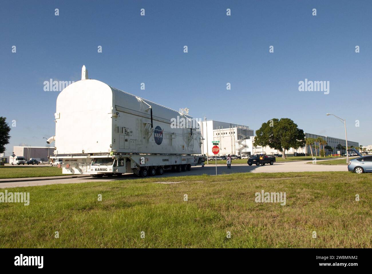 CAPE CANAVERAL, Fla. -- Payload canister #2 passes near the Operations ...