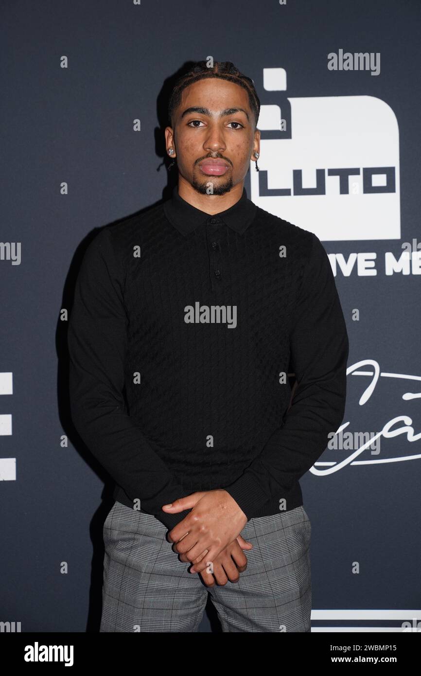 Tate Boyce attends the premiere of Lawrence, at the Odeon Luxe West End ...