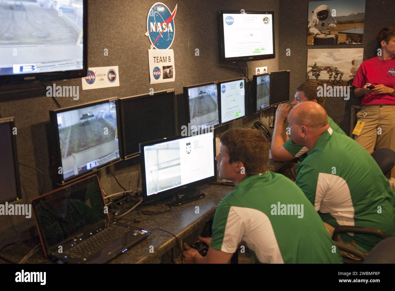 CAPE CANAVERAL, Fla. -- University students monitor their team's remote ...