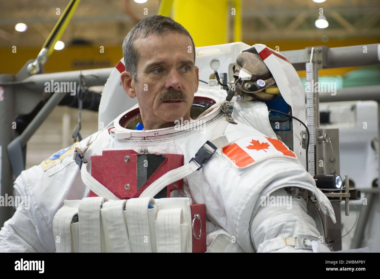 Expedition 34 astronaut crew members Chris Hadfield and Tom Marshburn ...