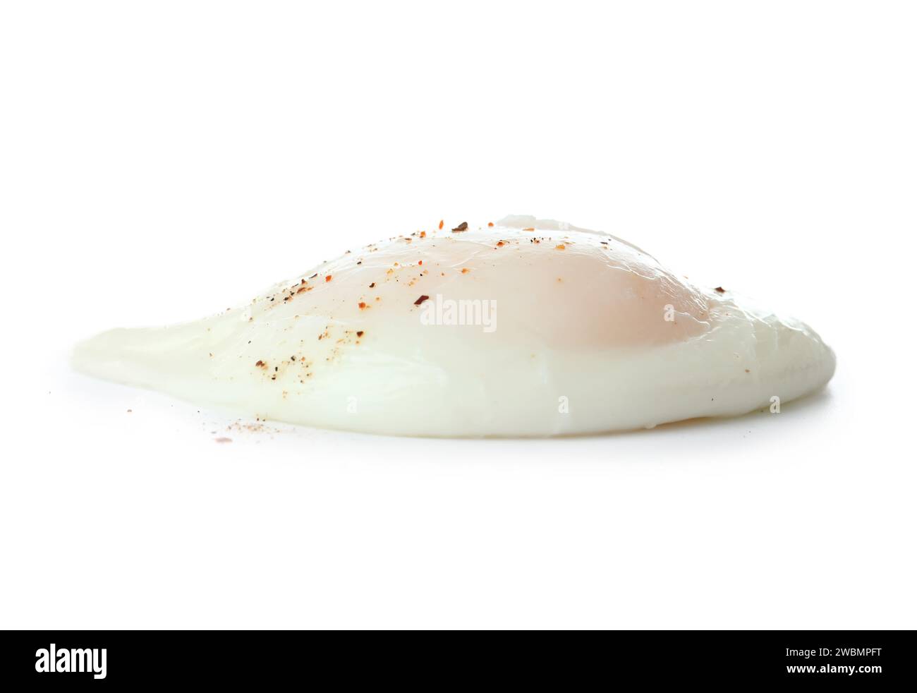 Tasty poached egg isolated on white background Stock Photo - Alamy