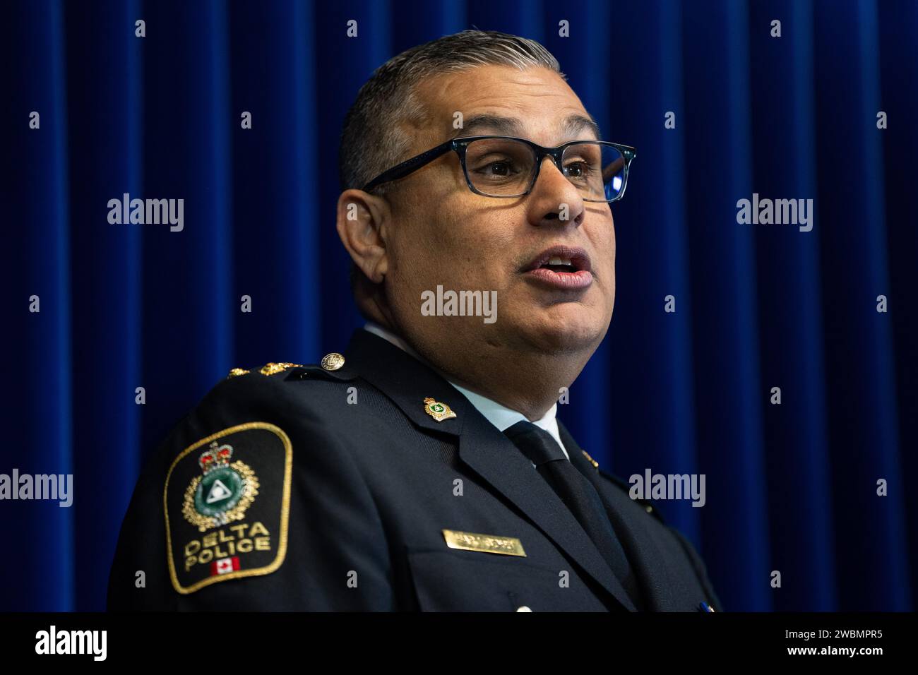 Surry, Canada. 11th Jan, 2024. Deputy Chief of the Delta Police Harj ...