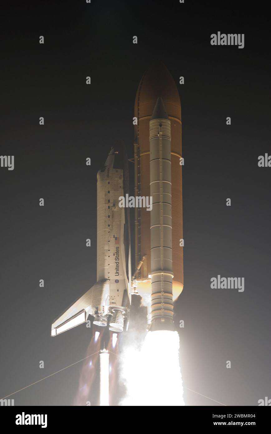 CAPE CANAVERAL, Fla. - Space shuttle Discovery roars off Launch Pad 39A at NASA's Kennedy Space ...