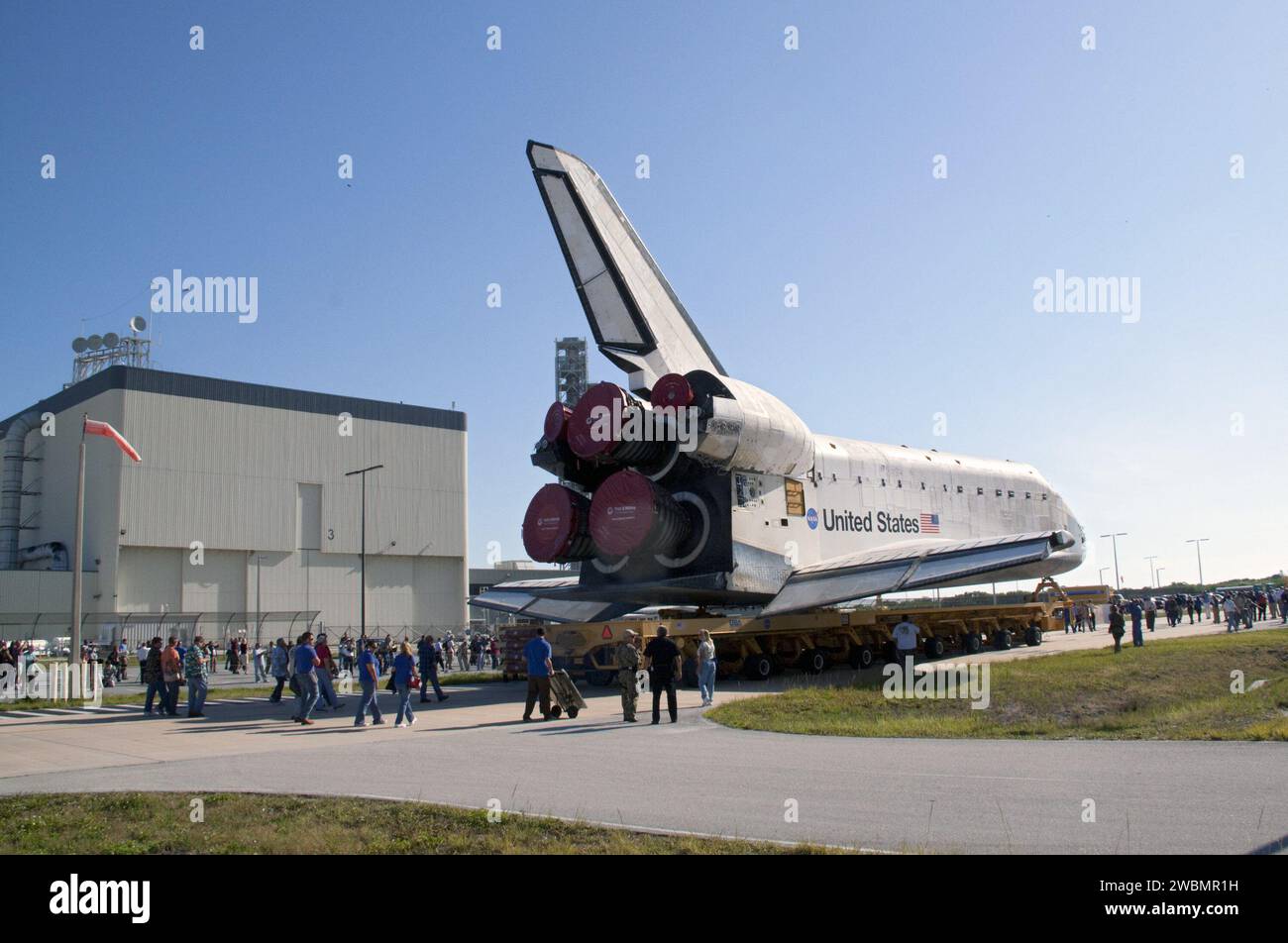 Shuttle Atlantis completes its final move from Orbiter Processing ...