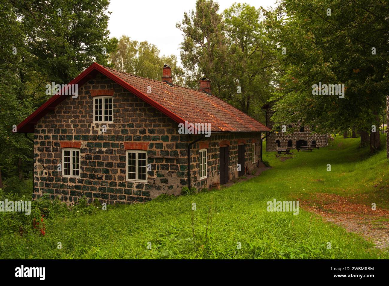 BORGVIK, SWEDEN ON AUGUST 17, 2023. One of the best-preserved mill ...