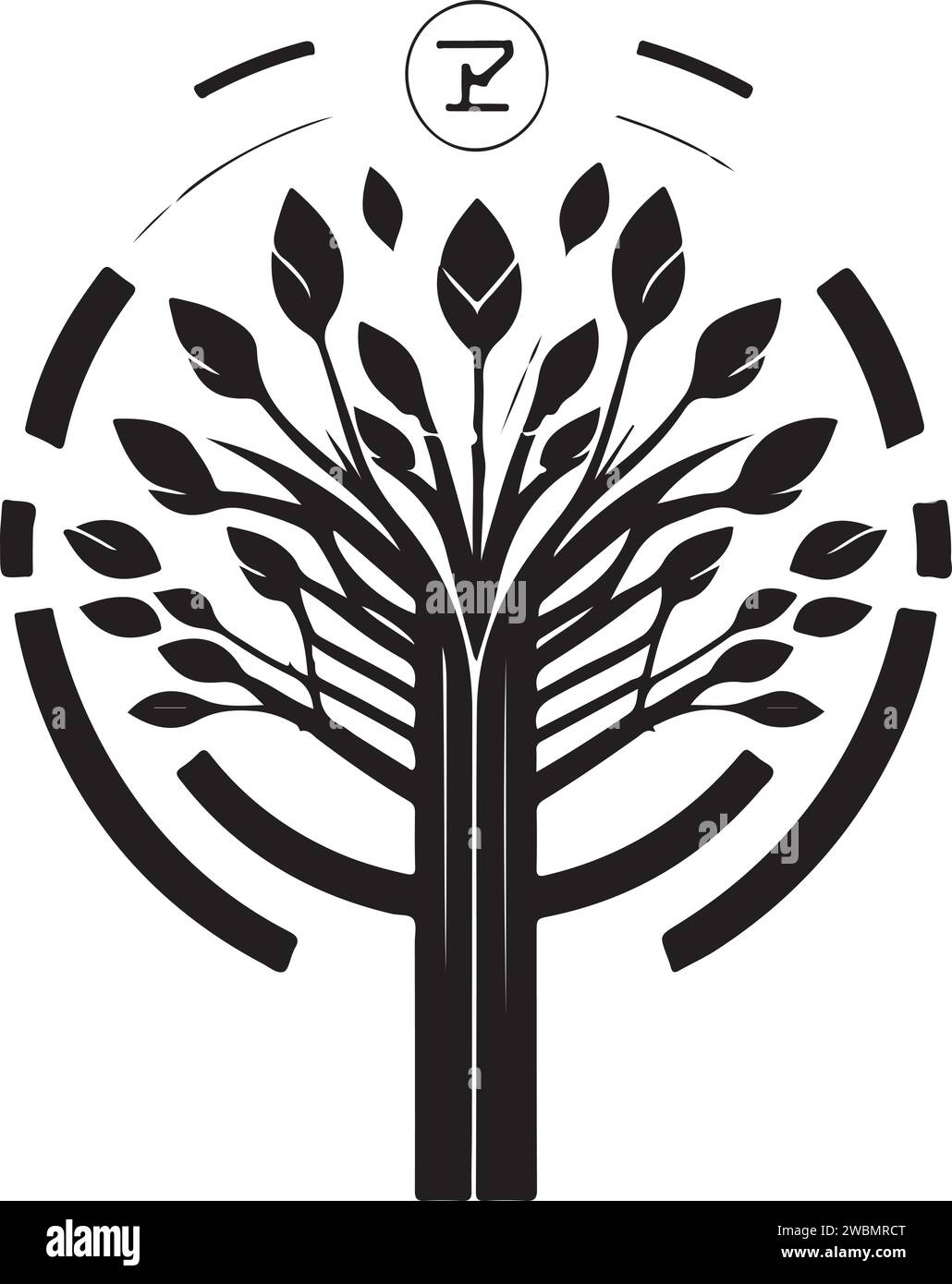 Eco tech tree logo Black and White Stock Photos & Images - Alamy