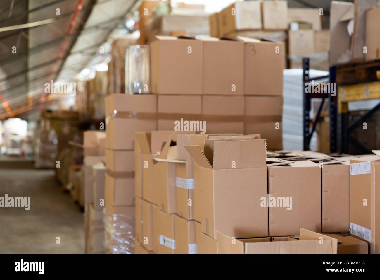 Warehouse boxes various goods hi-res stock photography and images - Alamy