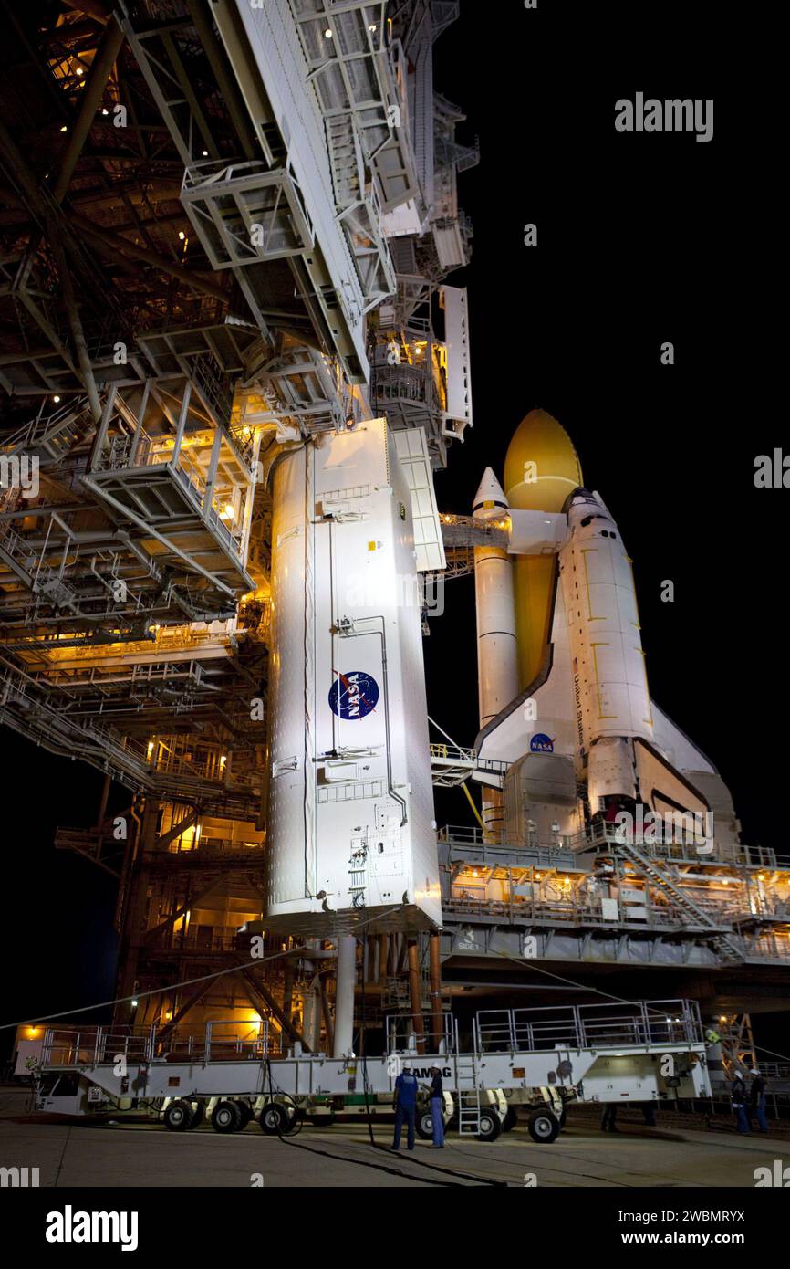 The Raffaello multi-purpose logistics module (MPLM) is lifted to the ...