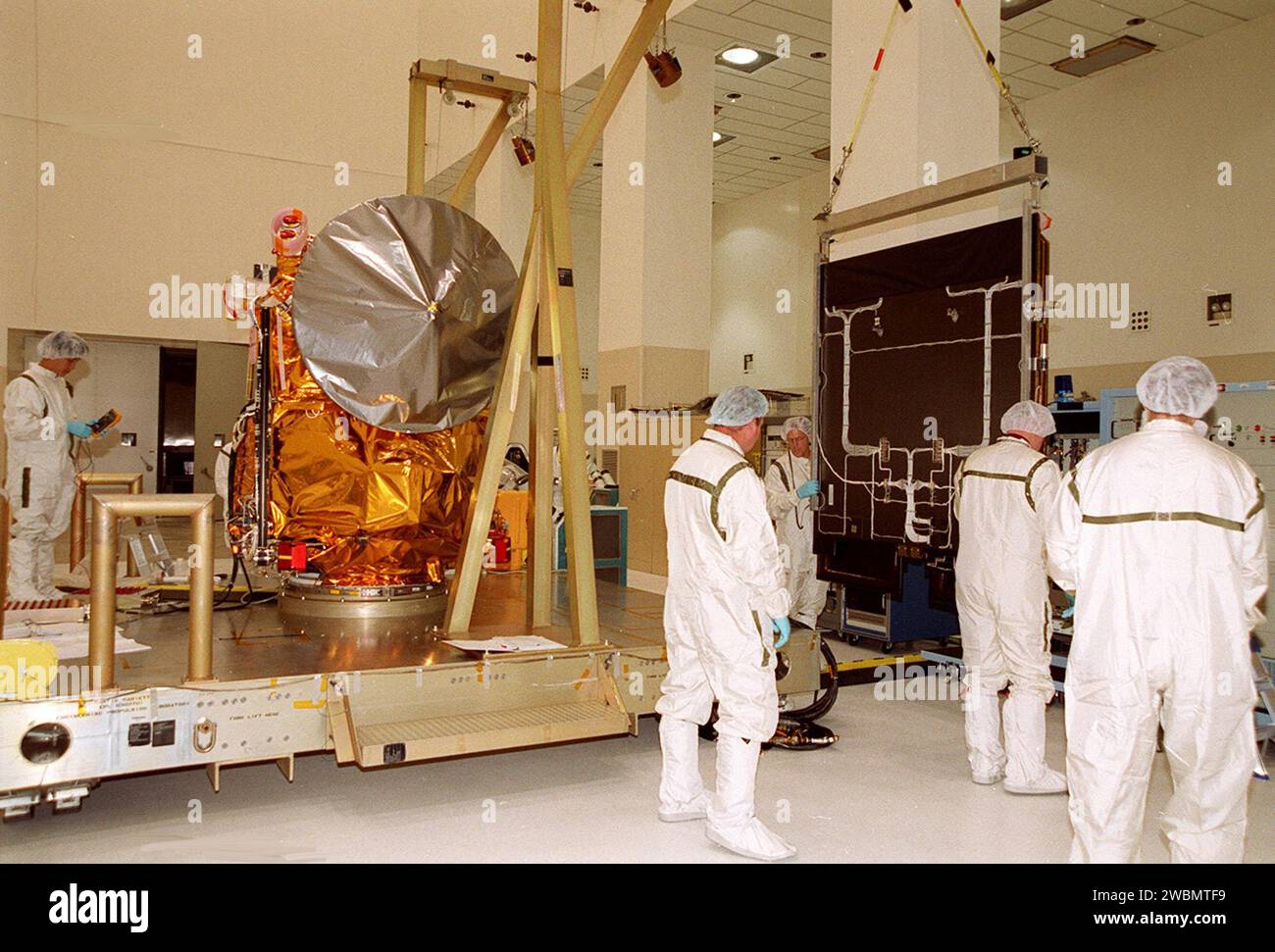 In the Spacecraft Assembly and Encapsulation Facility -2, the solar ...