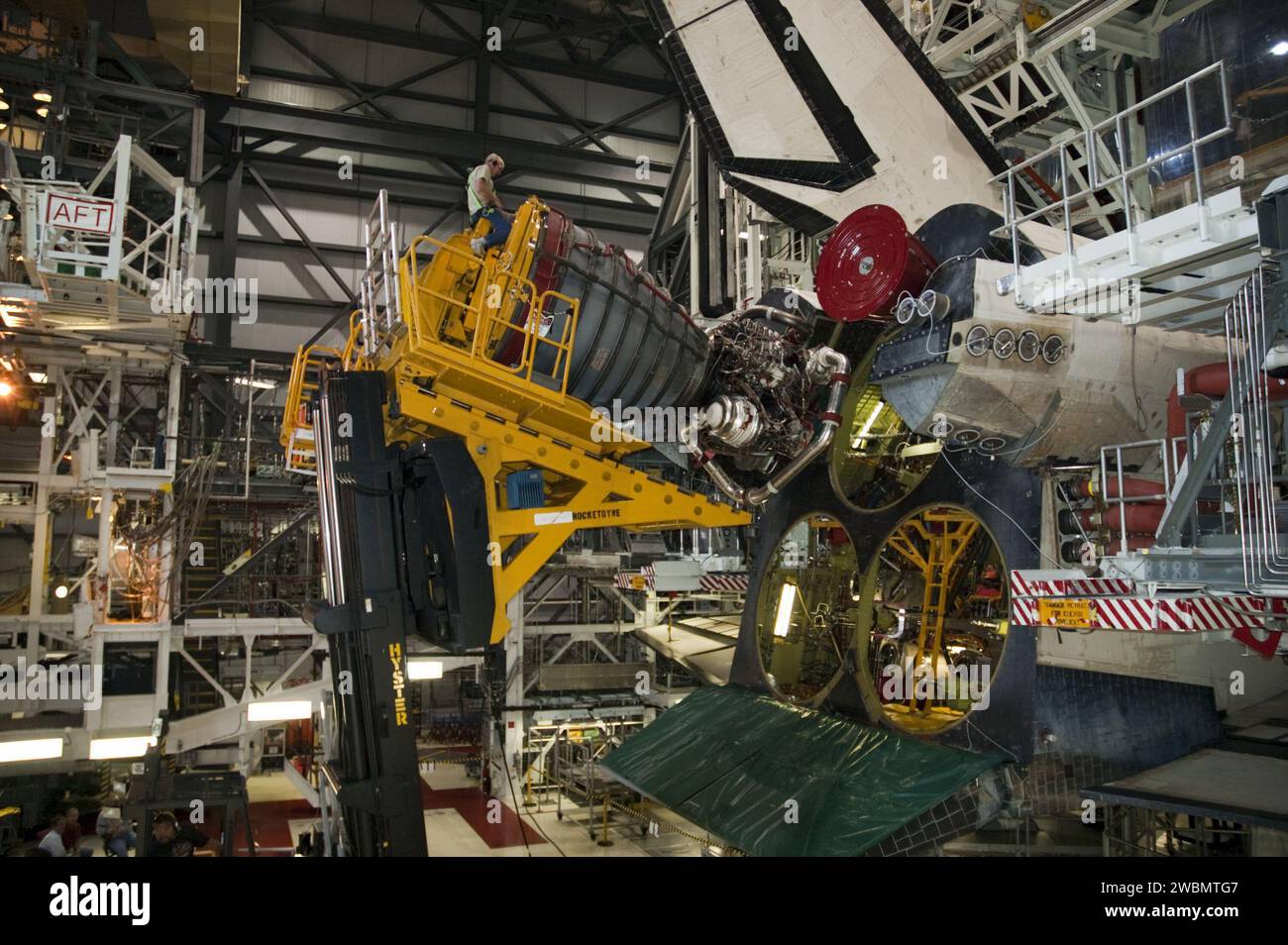 CAPE CANAVERAL, Fla. -- In Orbiter Processing Facility-1 at NASA's ...
