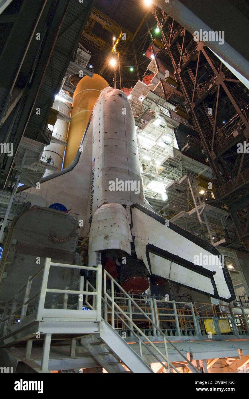 CAPE CANAVERAL, Fla. -- Space shuttle Atlantis, attached to its ...