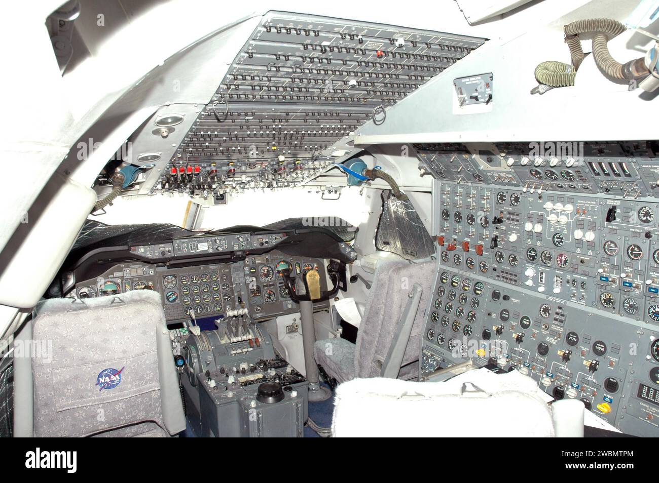 KENNEDY SPACE CENTER, FLA. - A view inside the Shuttle Carrier Aircraft ...