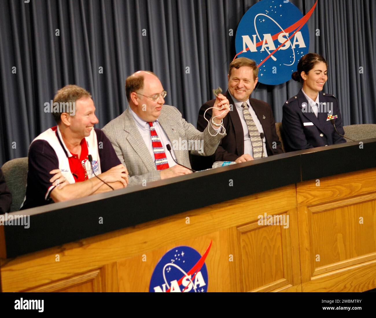 KENNEDY SPACE CENTER, FLA. - At the STS-114 Launch Readiness Press Conference at NASA Kennedy ...