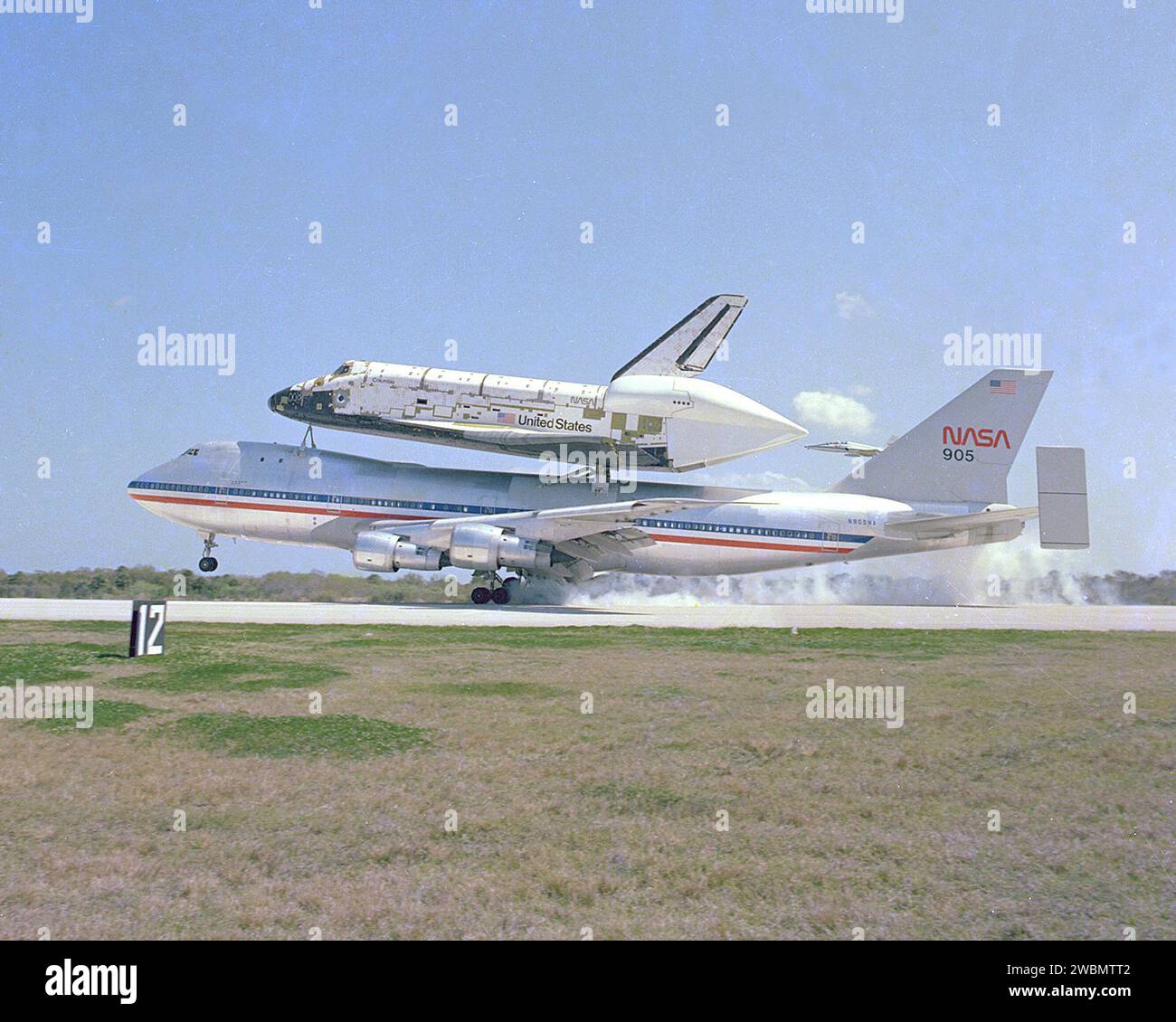 KENNEDY SPACE CENTER, FLA. - The Space Shuttle Columbia, piggy-back on ...