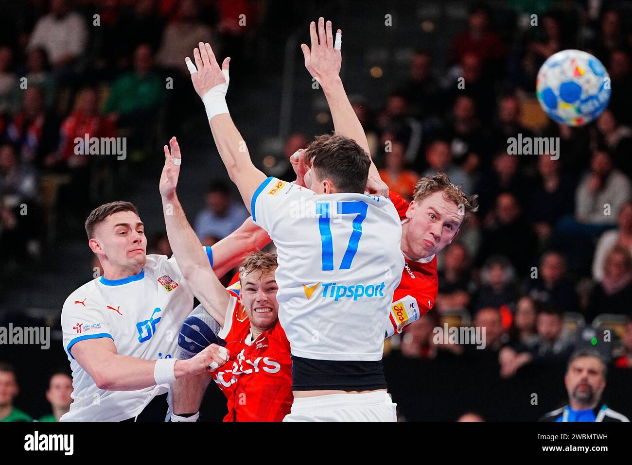 Denmarks Simon Pytlick shoots past Czech Republic 's Stanislav Kašpárek ...