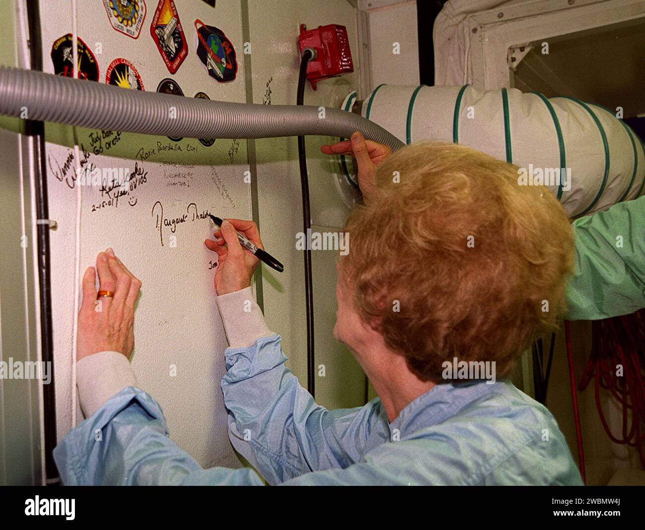 Former British Prime Minister Margaret Thatcher toured the Orbiter ...