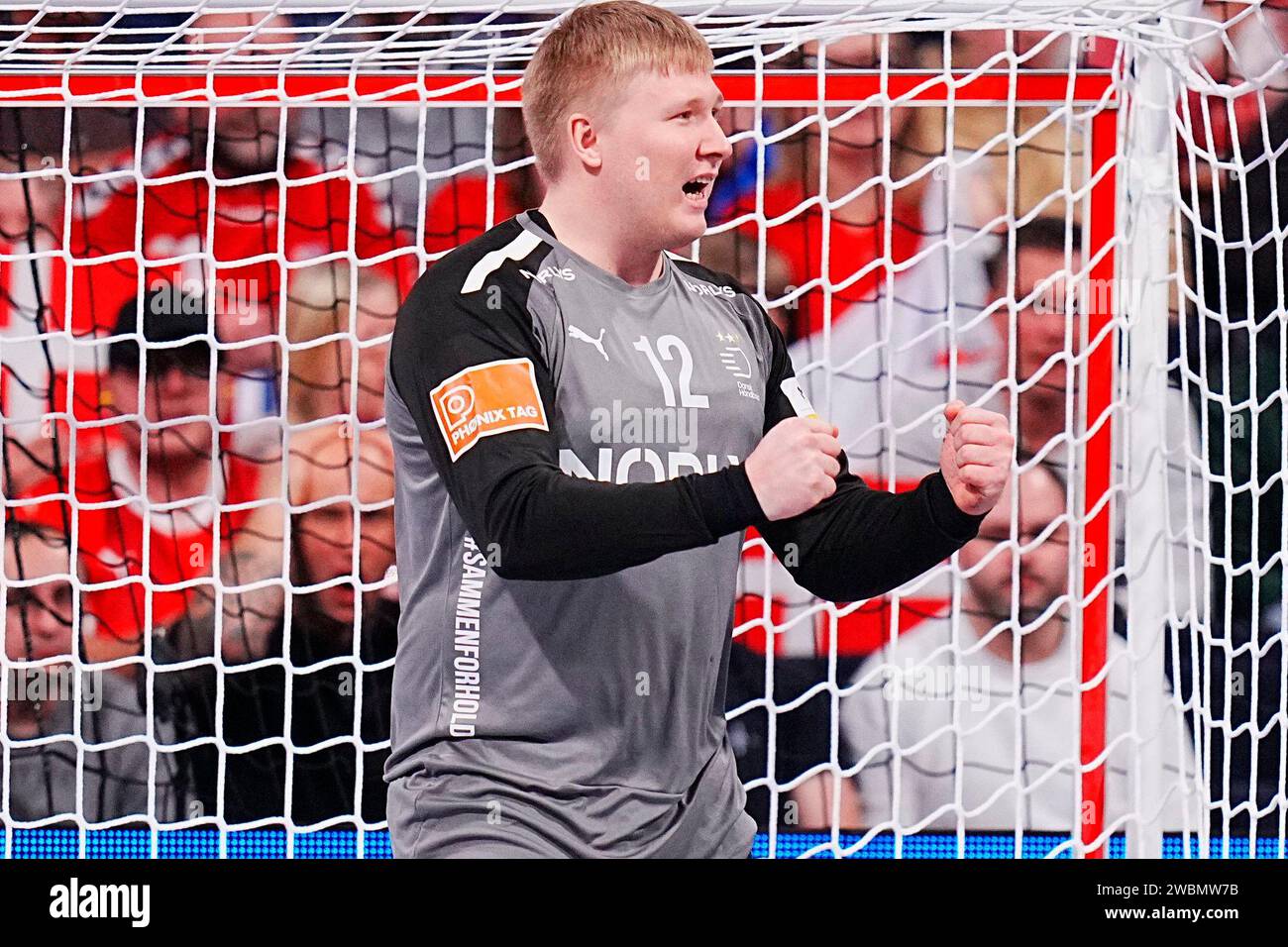 Denmarks Emil Nielsen during the mens EHF Euro 2024 match between ...
