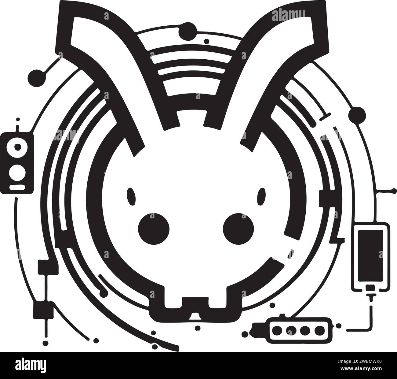 Tech rabbit logo hi-res stock photography and images - Alamy