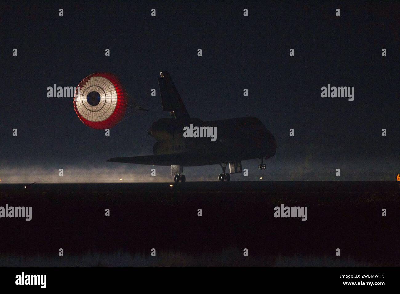 STS135-S-254 (21 July 2011) --- Space shuttle Atlantis' drag chute ...