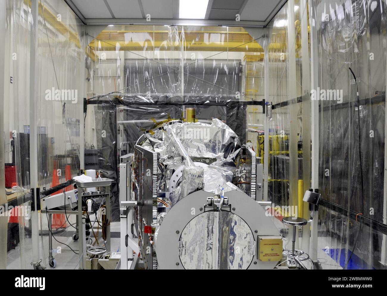 NASA's IRIS spacecraft is in a clean room at Vandenberg AFB being ...