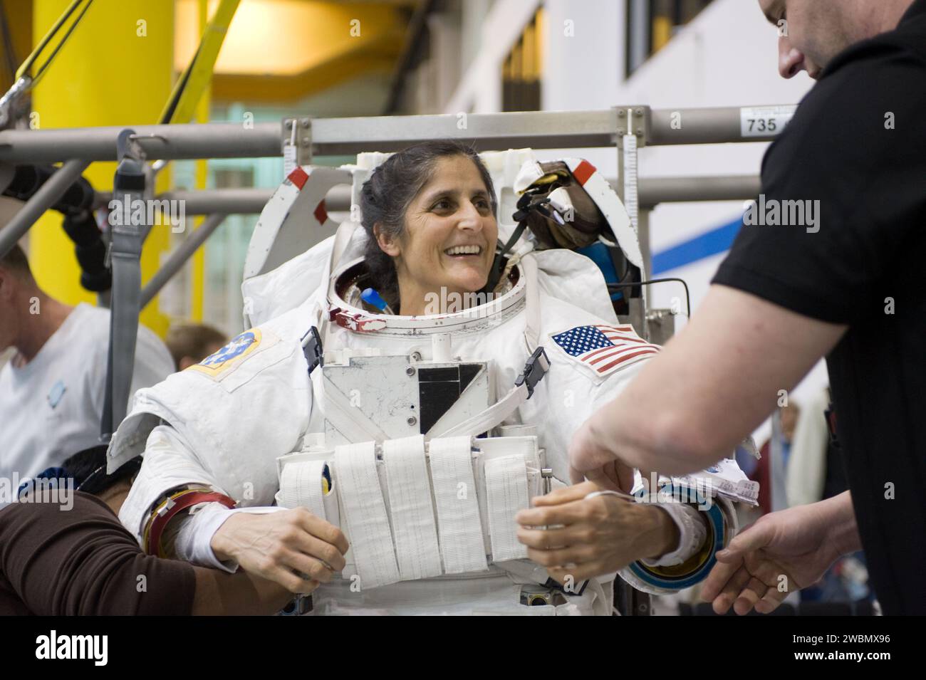 Expedition 33 crew members Sunita Williams and Aki Hoshide during NBL ...