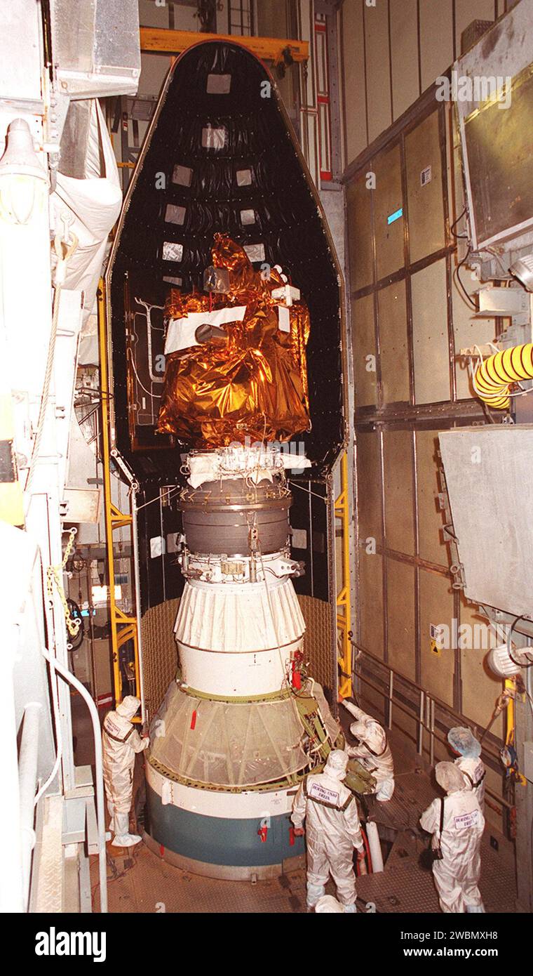 At Launch Complex 17-A, Cape Canaveral Air Force Station, workers begin ...