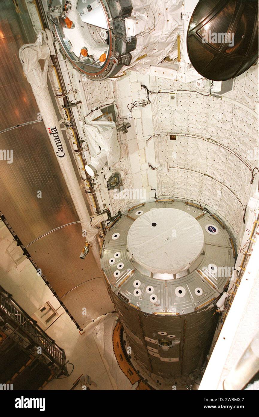 The U.S. Lab Destiny, 28 feet long and 16 tons, is in Atlantis’ payload ...
