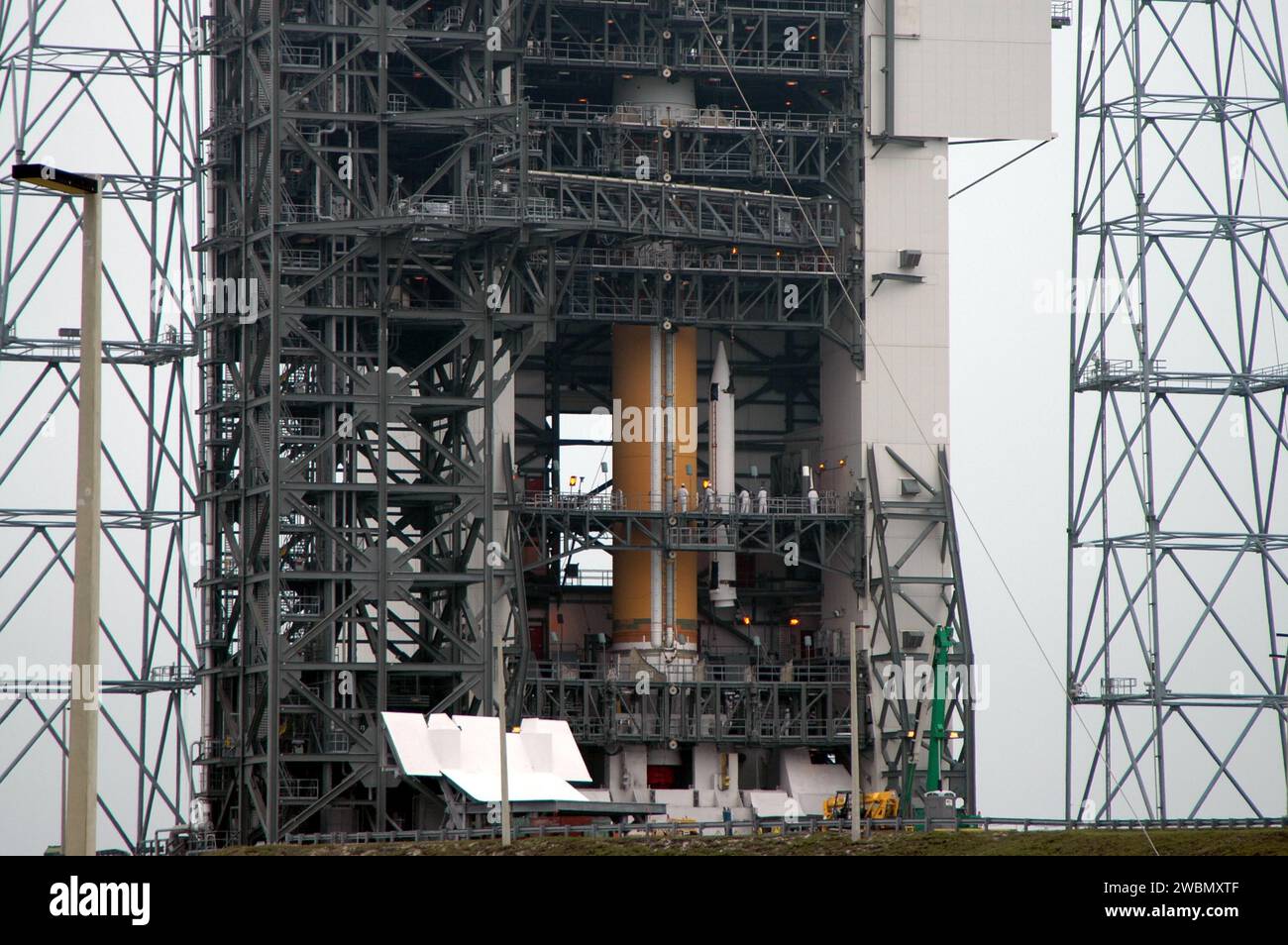 KENNEDY SPACE CENTER, FLA. - On Launch Complex 37 at Cape Canaveral Air ...