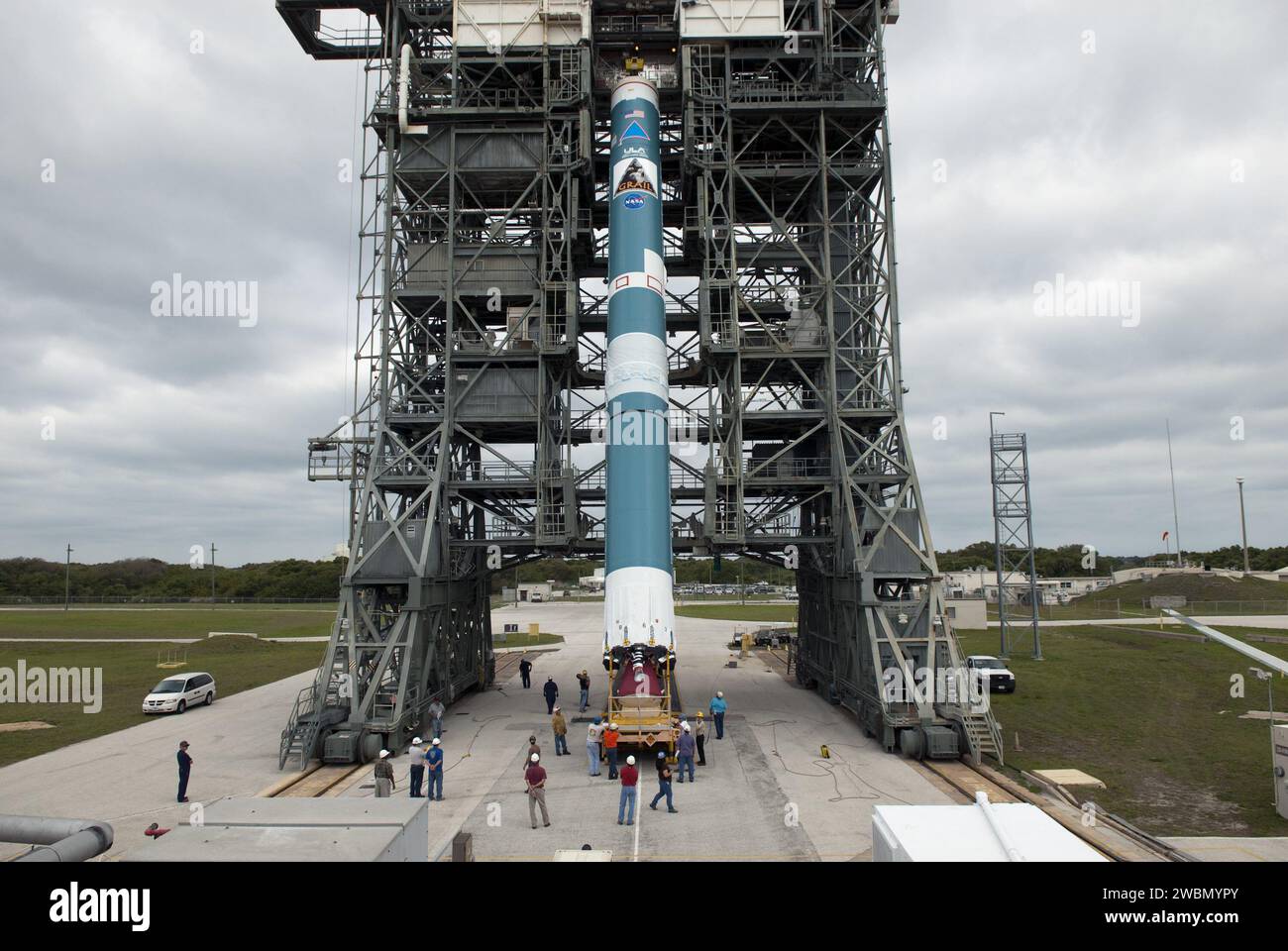 CAPE CANAVERAL, Fla. -- At Cape Canaveral Air Force Station in Florida, the first stage of a ...