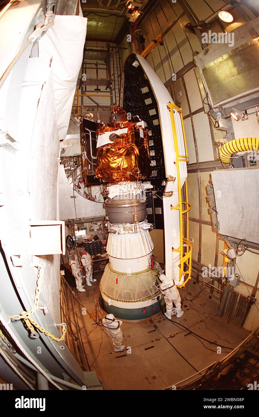 Workers at Launch Complex 17-A, Cape Canaveral Air Force Station ...
