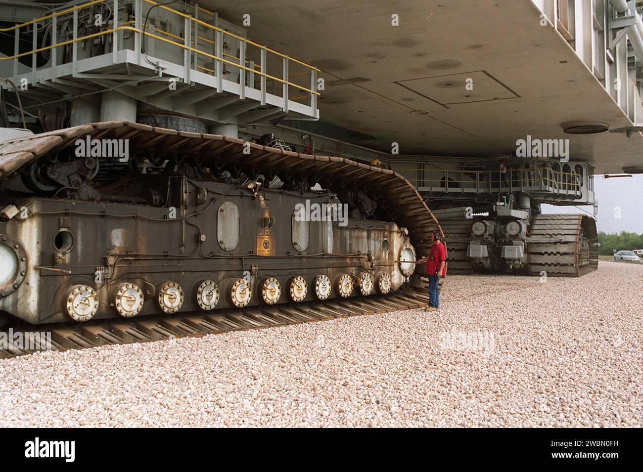 KENNEDY SPACE CENTER, Fla. -- Next to the giant crawler track, which is ...